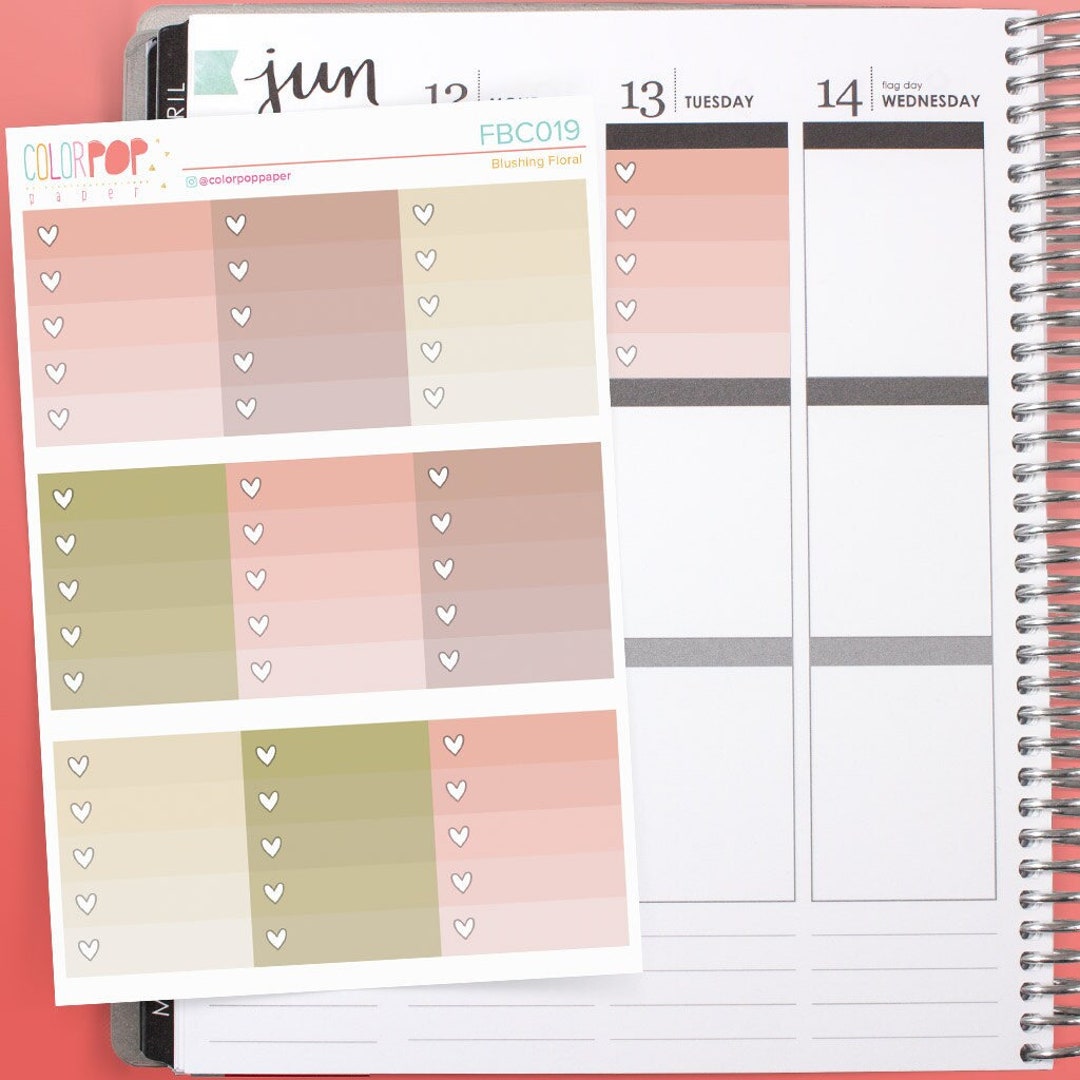 Full Box Checklist Stickers for Use With Erin Condren Planner, Planner ...