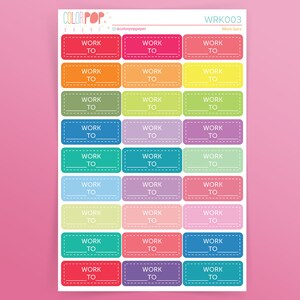 Work Stickers, Shift Work Stickers, Work Planner Stickers - WRK003 - Etsy