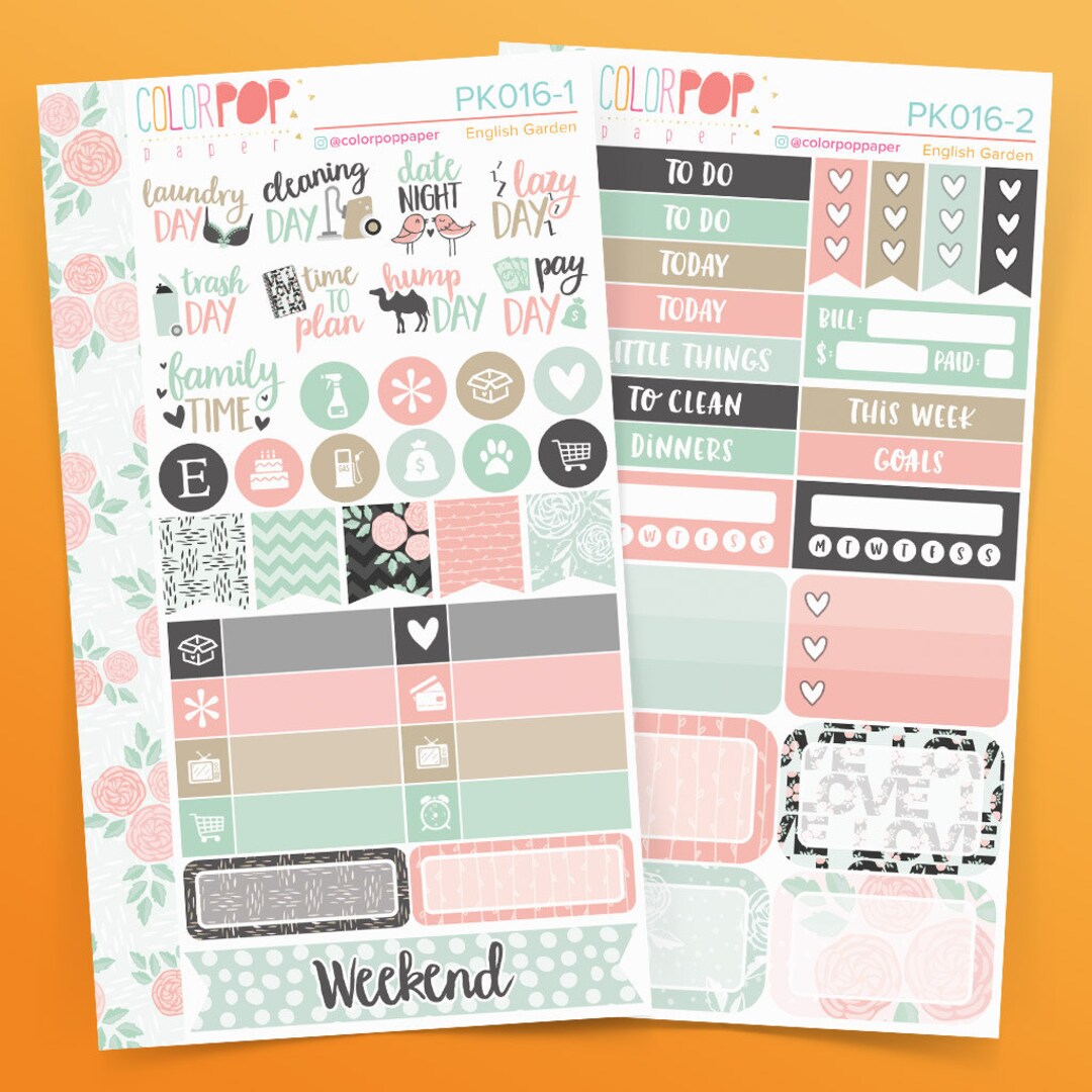 Personal Planner Stickers, Personal Sticker Set, Personal Planner ...