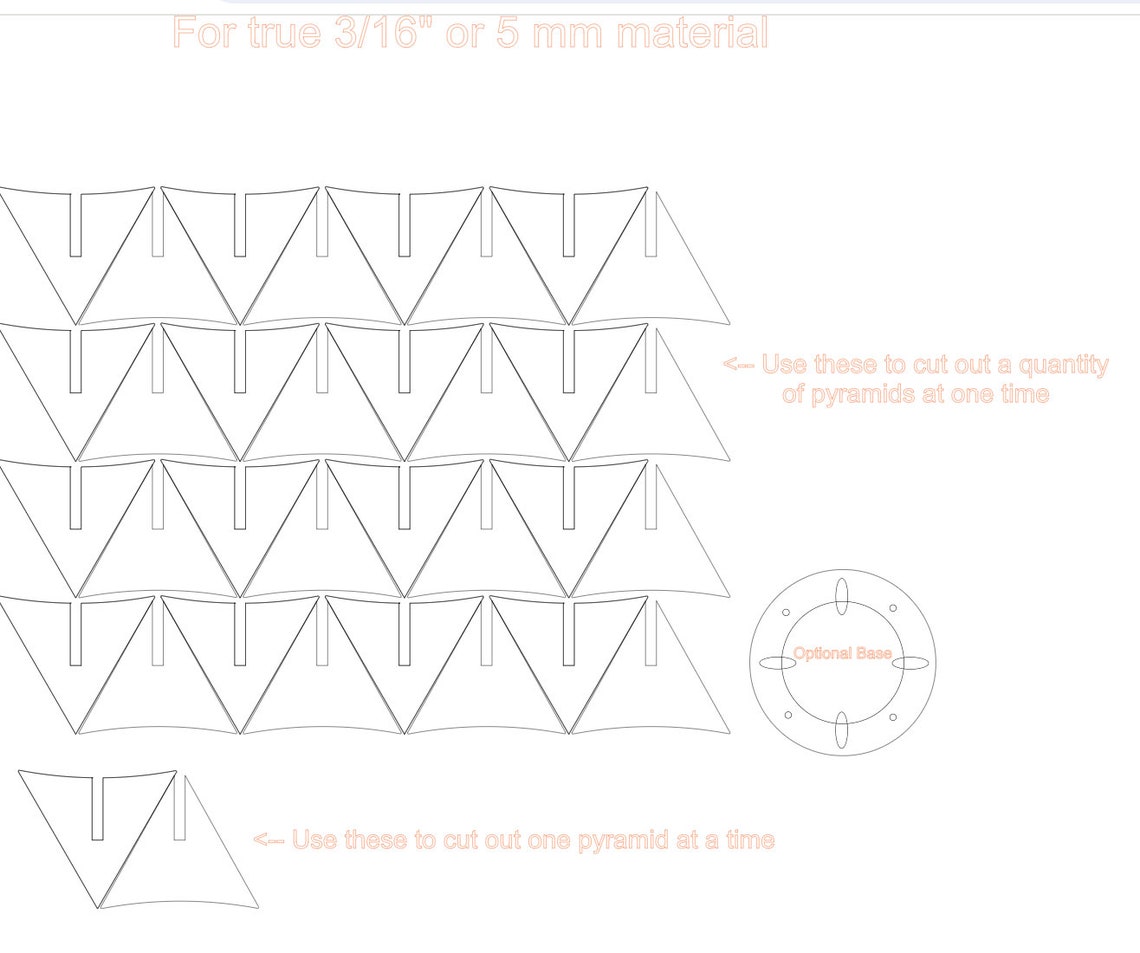 Painters Pyramids - Laser Cut Files for Lightburn, Xtool, Glowforge and ...