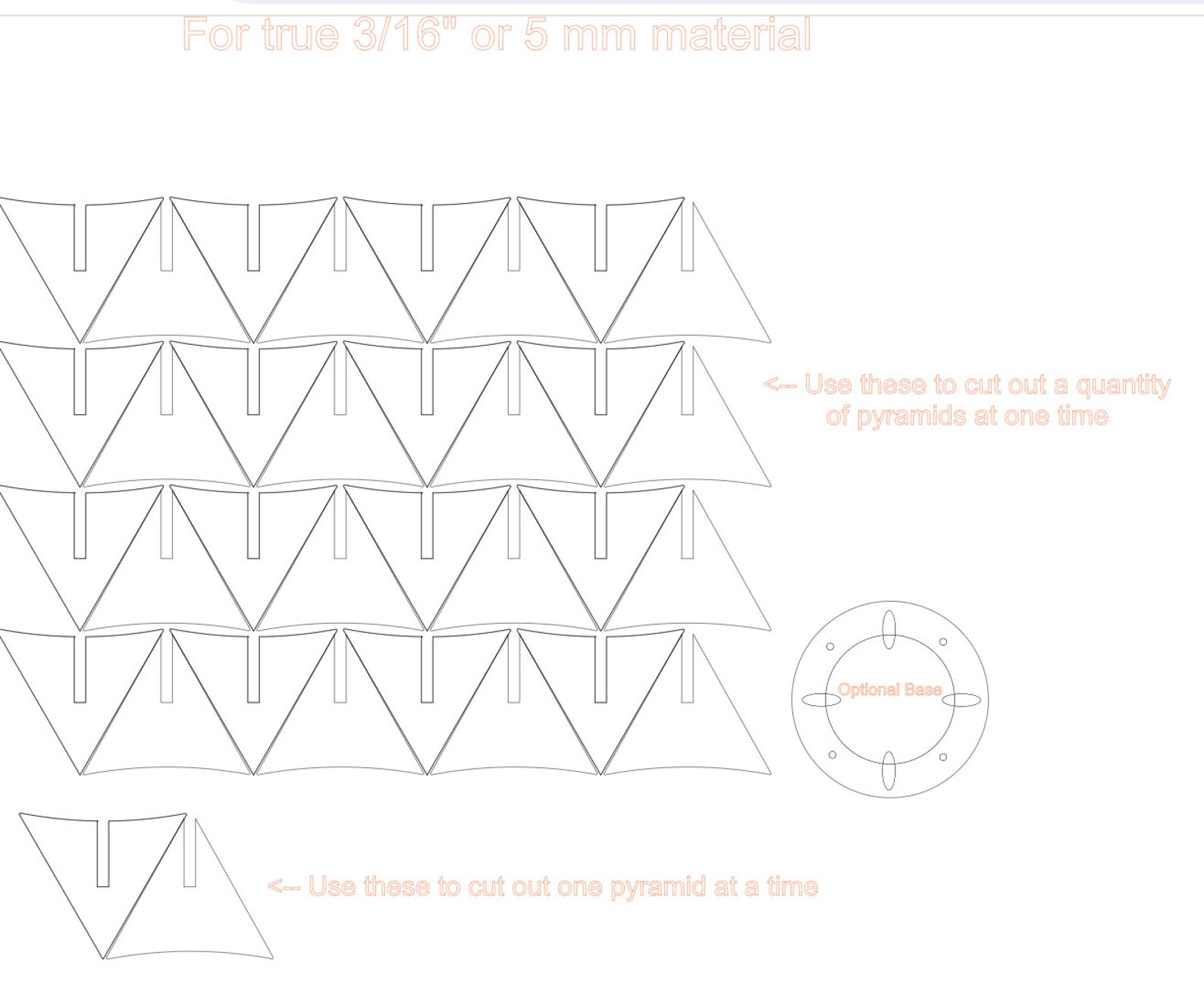 Painters Pyramids - Laser Cut Files for Lightburn, Xtool, Glowforge and ...