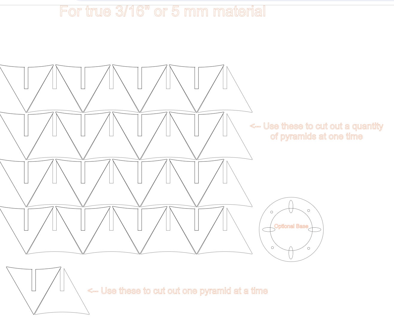 Painters Pyramids - Laser Cut Files for Lightburn, Xtool, Glowforge and ...