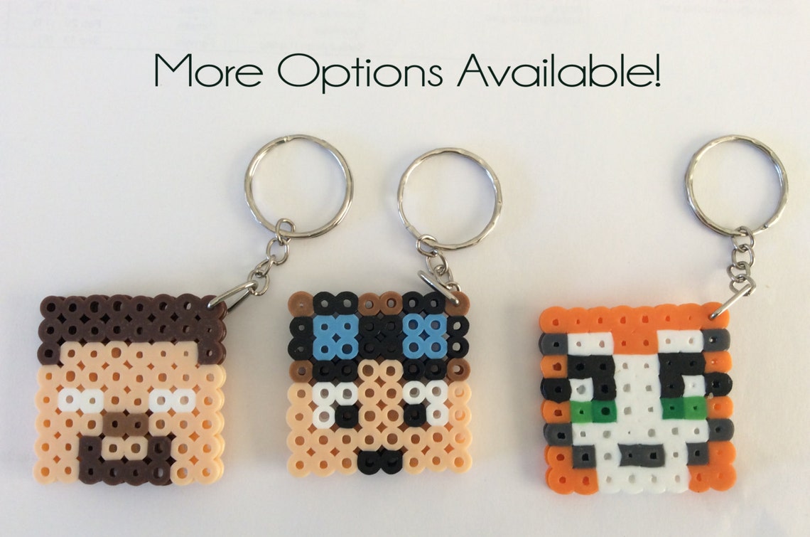 25 X Minecraft Inspired Key Chains / Key Rings - Etsy