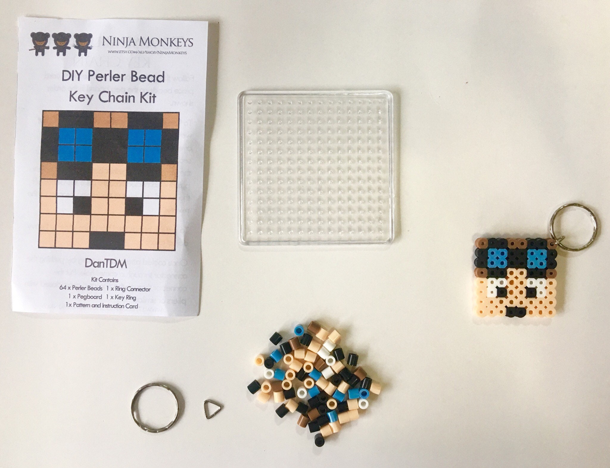 20 X DIY Perler Bead Key Chain Kit - Etsy