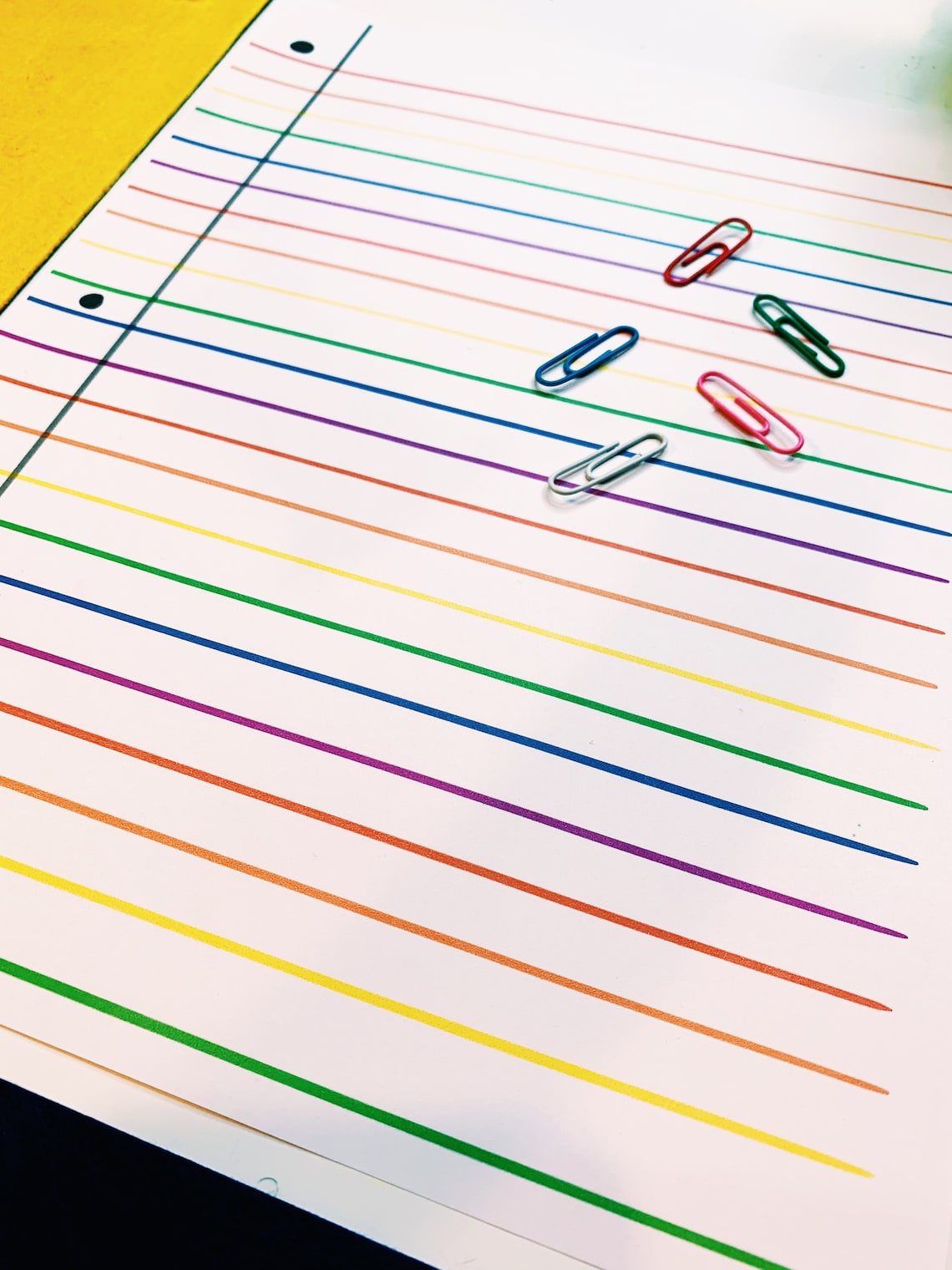 Rainbow Writing Paper - Lined 8.5 X 11 Inches - Printer Friendly - Etsy