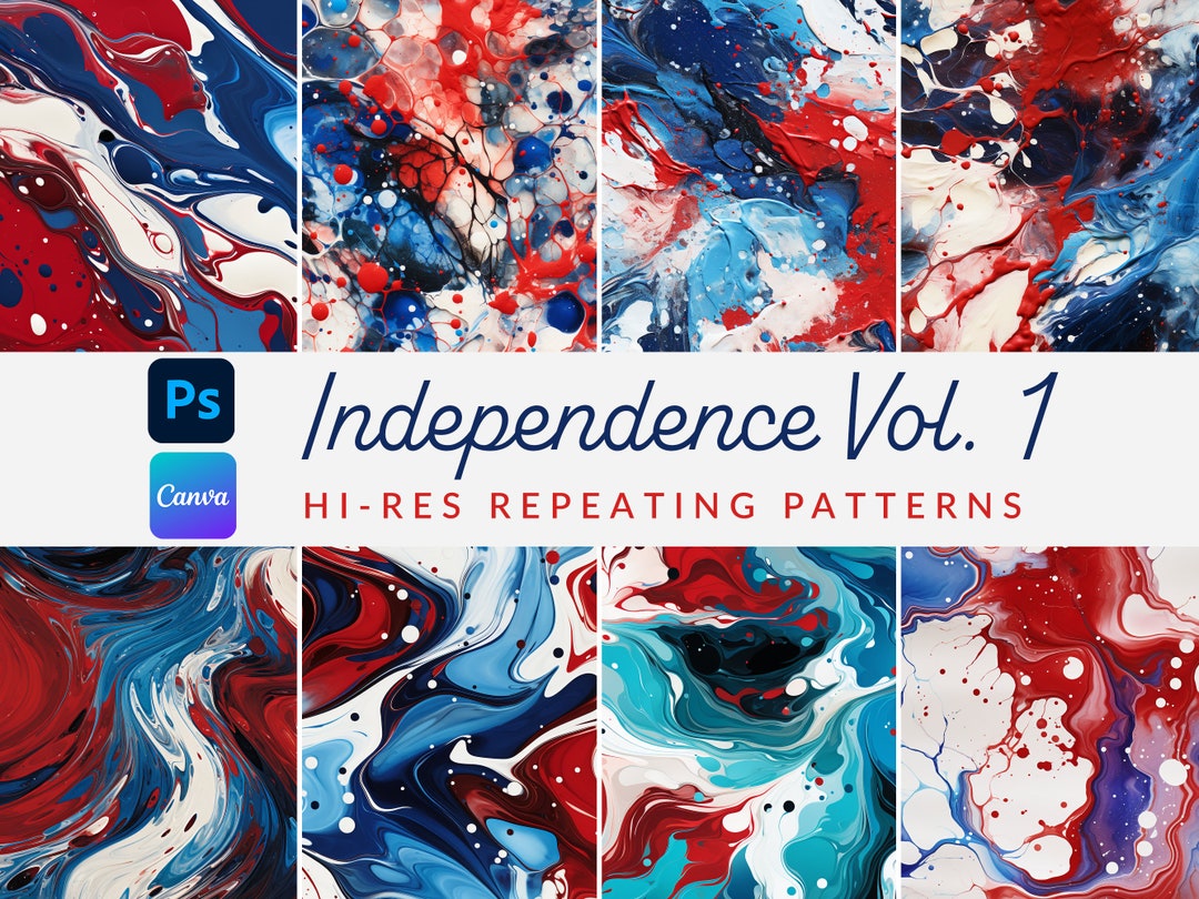 Independence Vol 1 Seamless Repeating Patterns | Digital Downloads ...