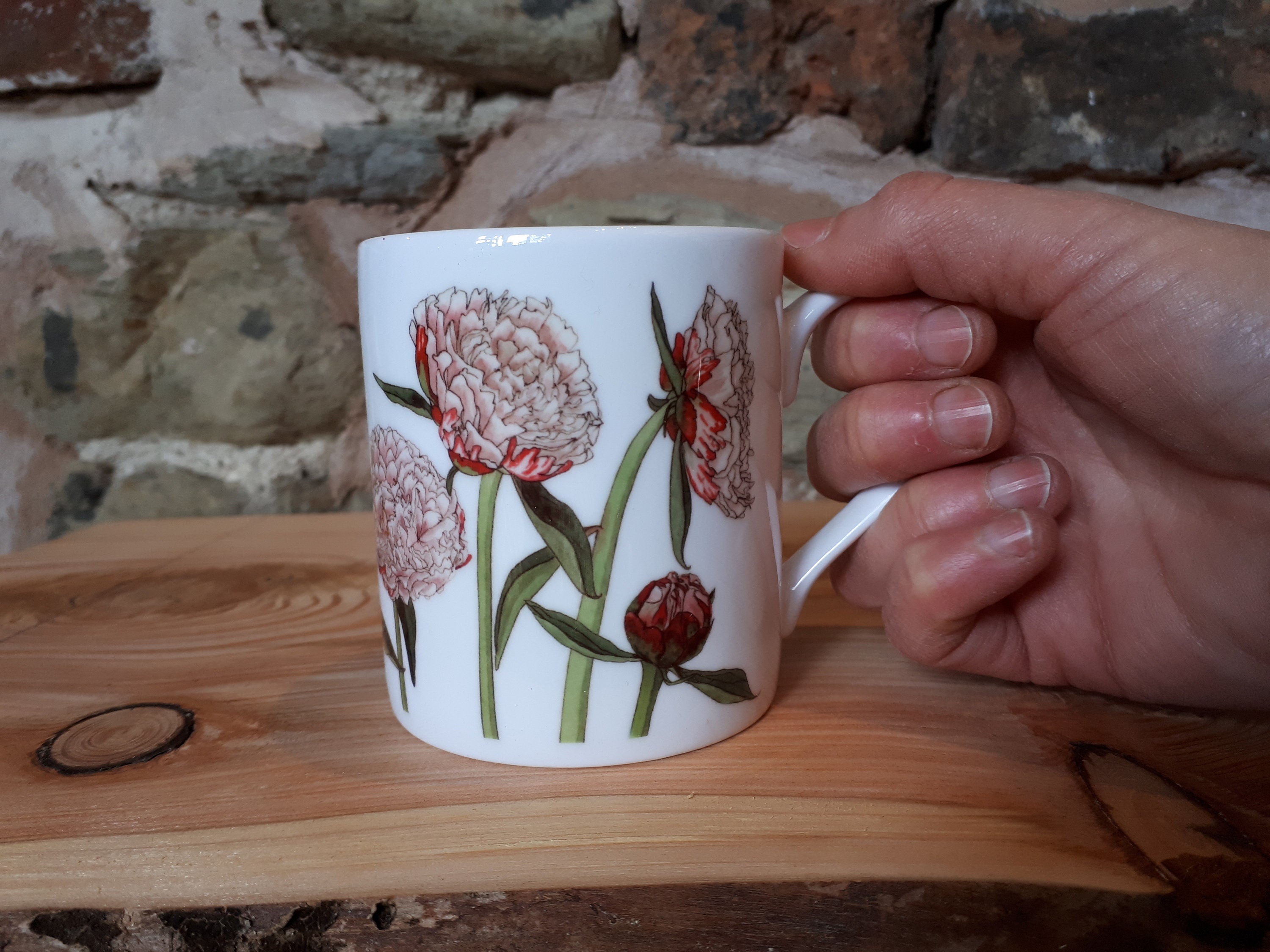 Peony China Mug Designs With Illustrations by Alice Draws the - Etsy