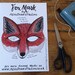 Fox Mask by Alice Draws the Line an Illustrated Woodland - Etsy