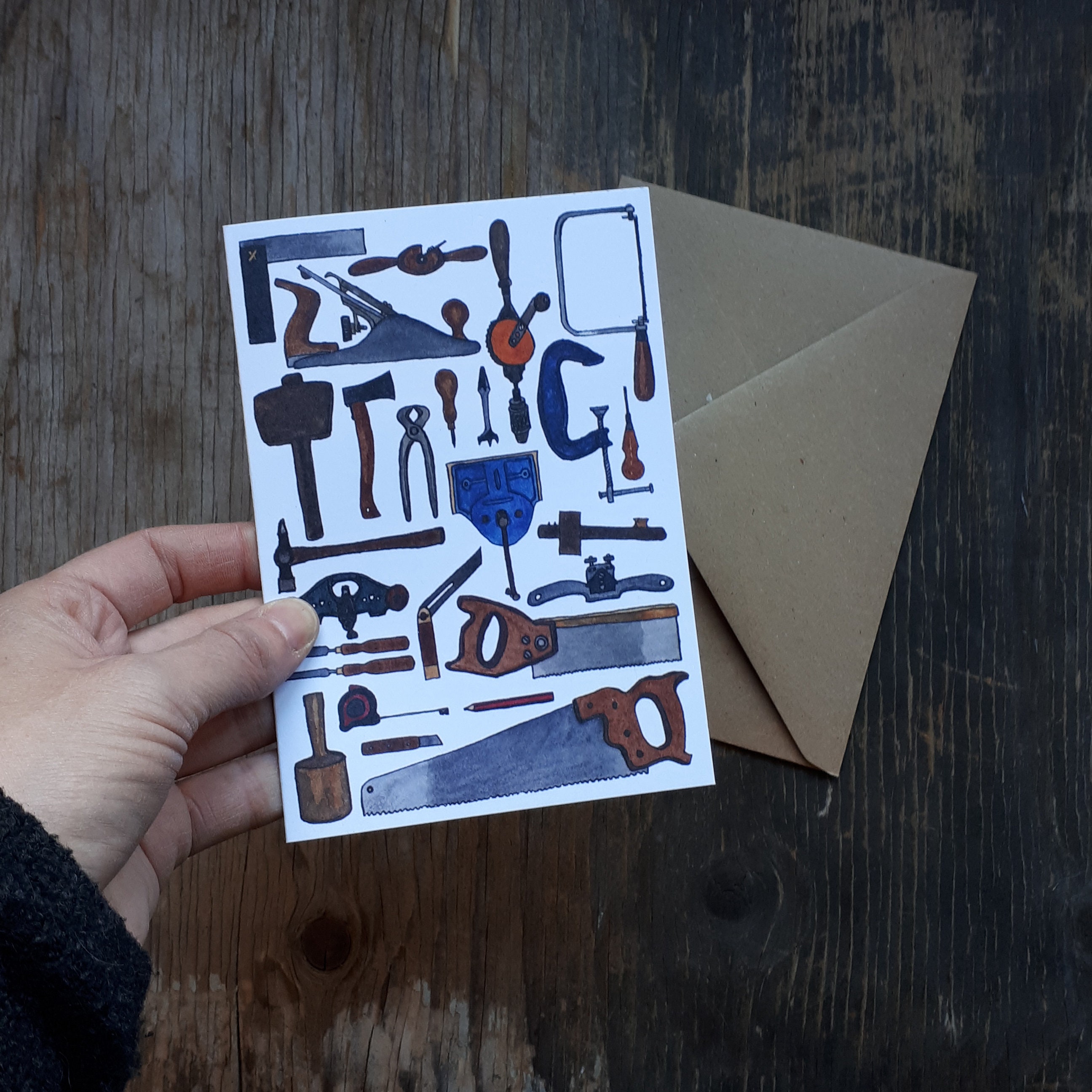 Carpentry Card by Alice Draws the Line Featuring a Range of - Etsy UK