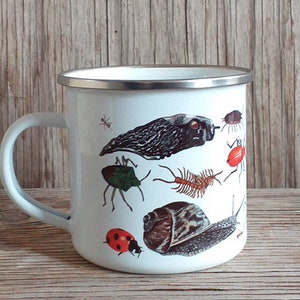 Enamel Bug Mug Illustrations of Bugs Insects and Mini Bests - Etsy