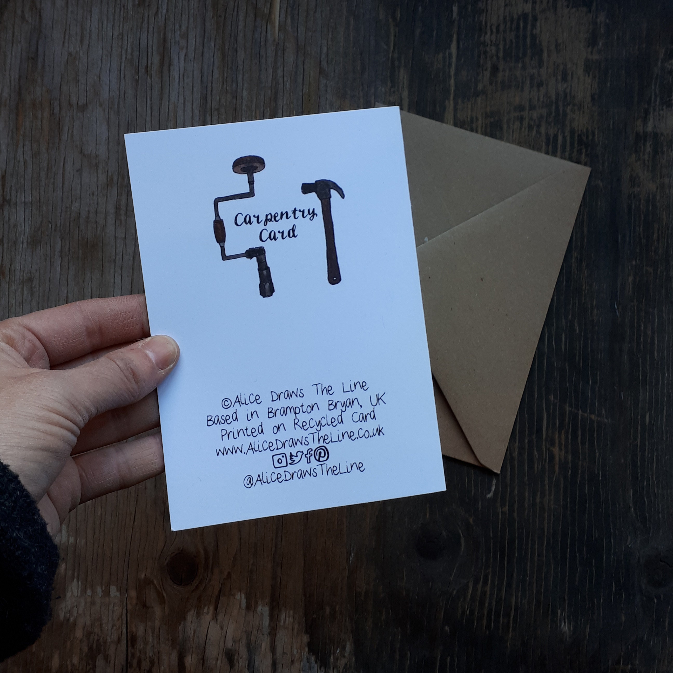 Carpentry Card by Alice Draws the Line Featuring a Range of - Etsy UK