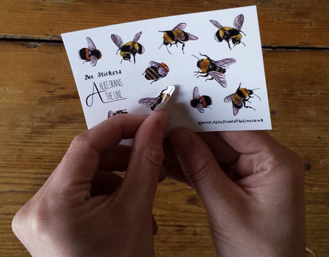 Bee Mini Sticker Sheets by Alice Draws the Line Great for Children's ...