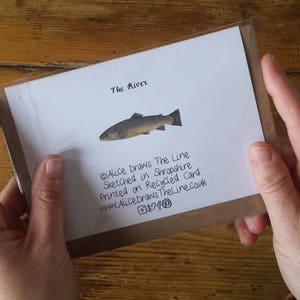 The River Greeting Card by Alice Draws the Line Featuring a Range of ...