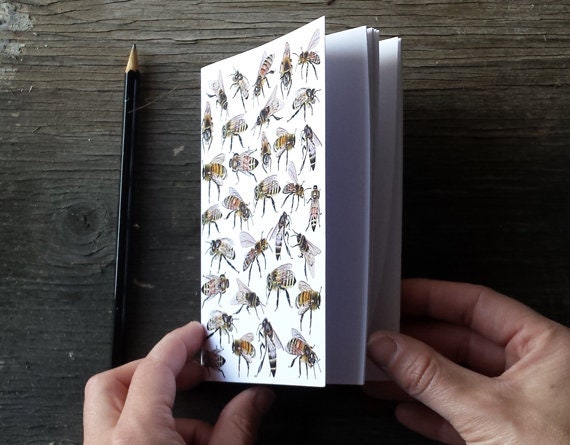Honey Bee Recycled Notebook by Alice Draws the Line. | Etsy UK