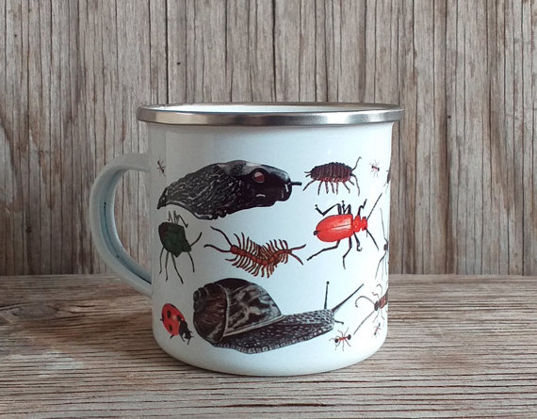 Enamel Bug Mug Illustrations of Bugs Insects and Mini Bests - Etsy