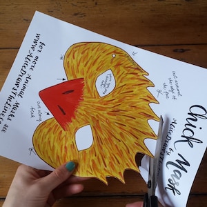 Printable Easter Chick Mask by Alice Draws the Line -an Illustrated ...