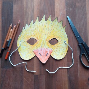Printable Colour in Easter Chick Mask by Alice Draws the Line -a Chick ...