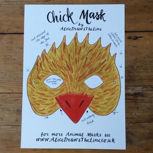 Printable Easter Chick Mask by Alice Draws the Line -an Illustrated ...
