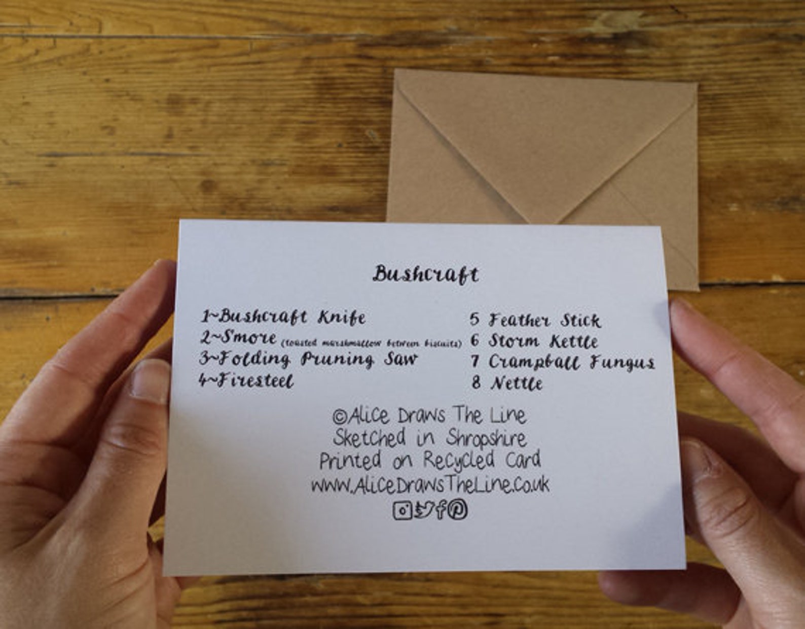 Bushcraft Greeting Card by Alice Draws The Line featuring | Etsy