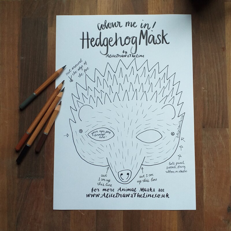 Hedgehog Mask - Etsy