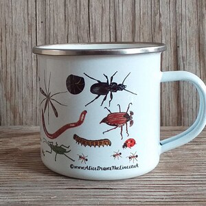 Enamel Bug Mug Illustrations of Bugs Insects and Mini Bests - Etsy
