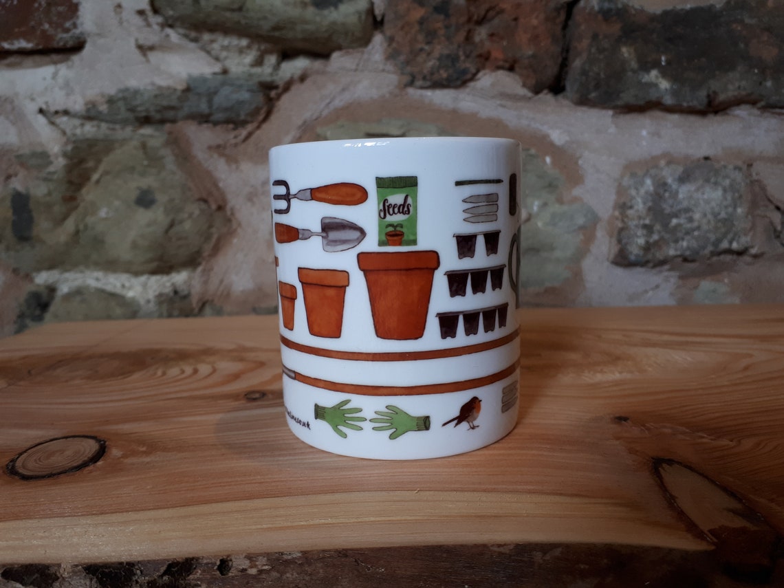 Gardener's Allotment Mug Illustrated by Alice Draws the - Etsy