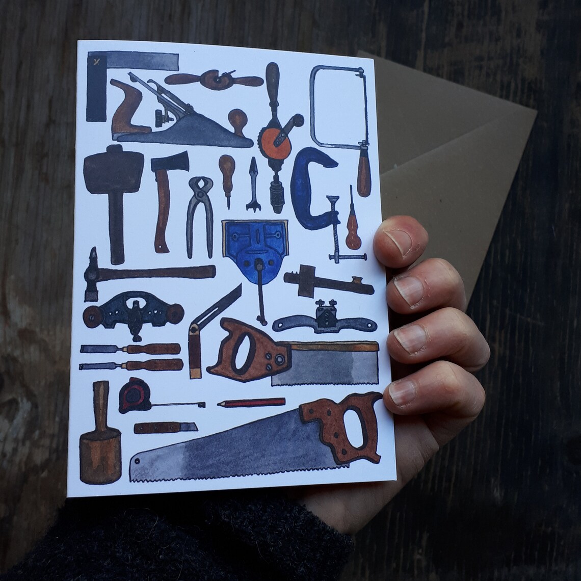 Carpentry Card by Alice Draws the Line Featuring a Range of | Etsy