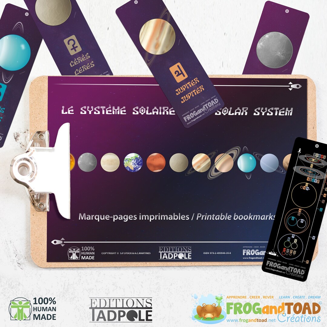 Printable Bookmarks SOLAR SYSTEM PLANETS Gas Ice Giants Telluric Dwarf ...