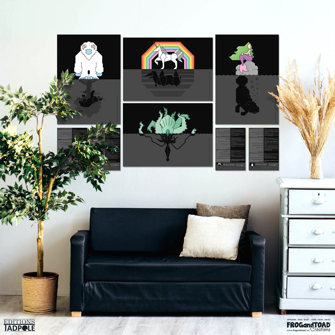 Printable CRYPTID CRYPTOZOOLOGY Unicorn Mermaid Kraken Yeti - Etsy