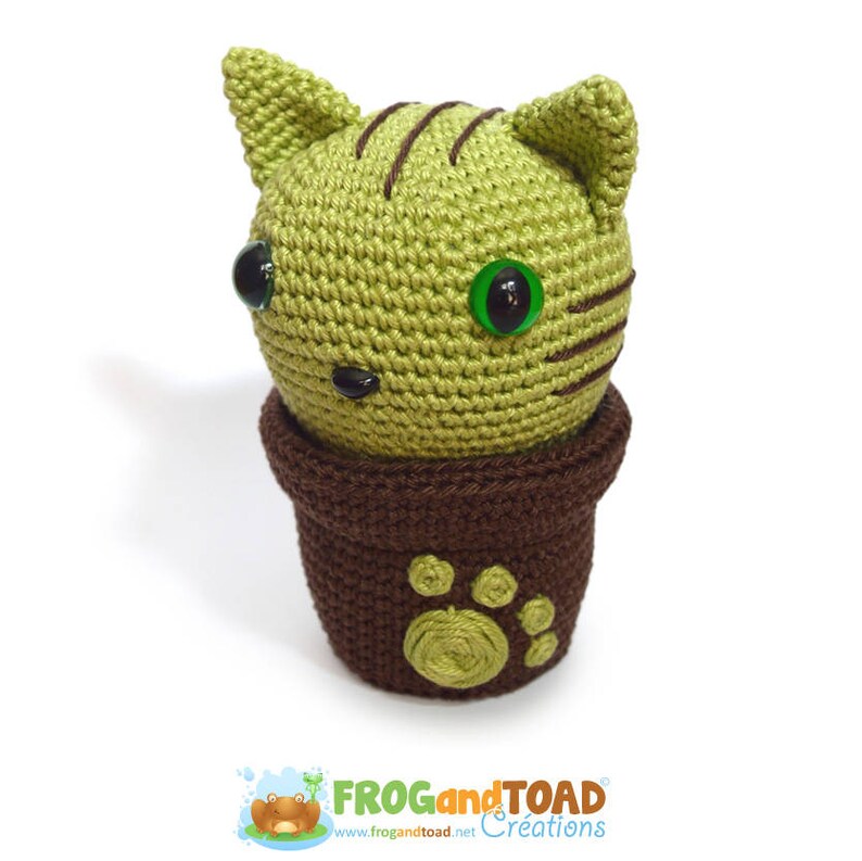 AMIGURUMI Crochet CACTUS Minty Kitty Cactus Cat Flower Pattern - Etsy