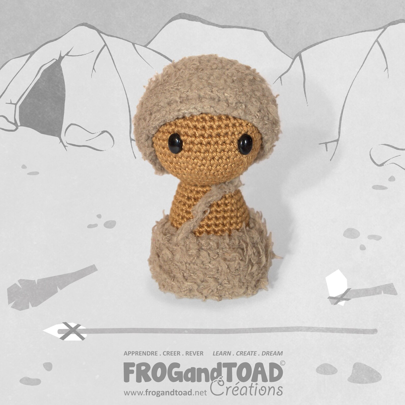 AMIGURUMI CAVEMAN NEANDERTHAL Stone Age Chibi Crochet Neandertal Homo ...