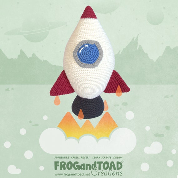 Chibi ROCKET Space Travel Amigurumi Spaceship Spacecraft - Etsy