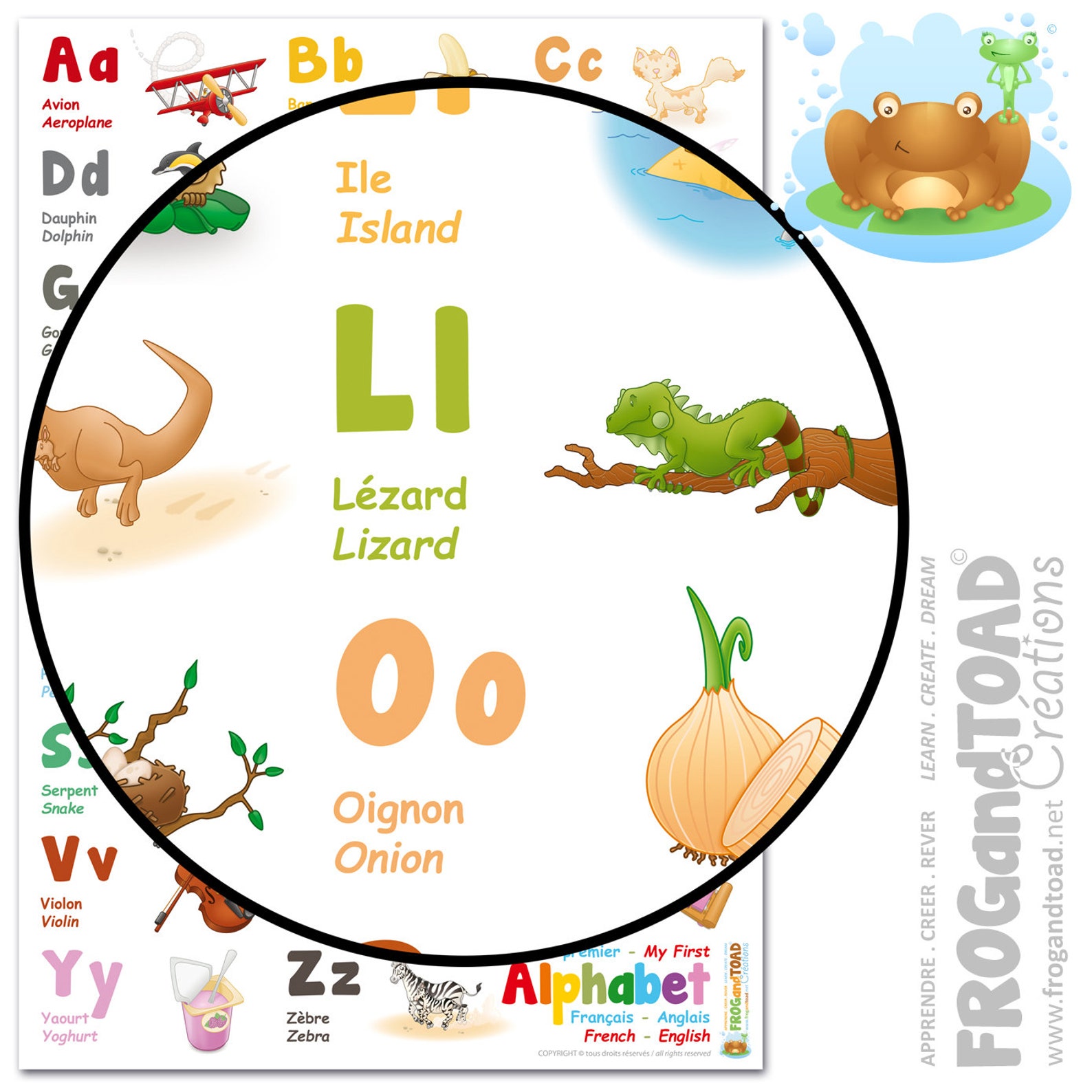 A to Z Bilingual ALPHABET POSTER French English HOMESCHOOL - Etsy Canada