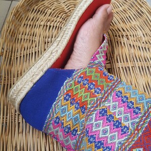 Women's Tribal Vegan Sandals, Hmong Women Shoes, Made in Thailand Size ...
