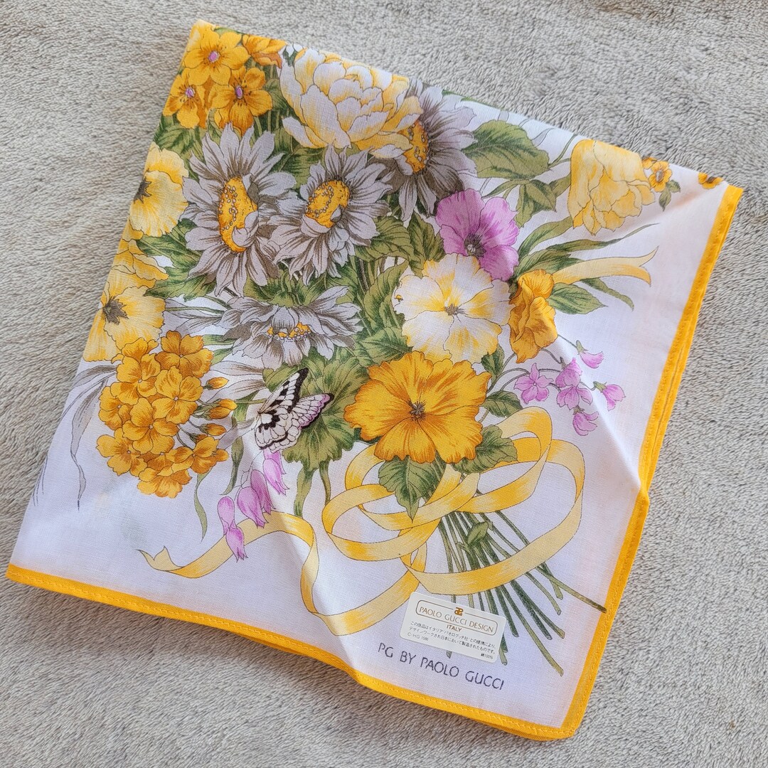 Vintage Handkerchief,pg by Paolo Gucci Handkerchief,cotton Bandanna ...