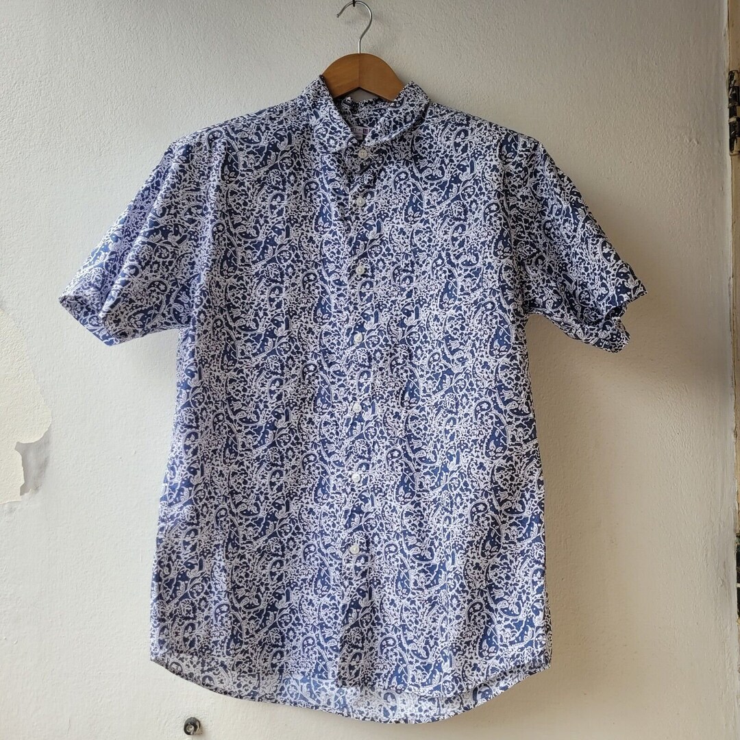 SH36, LIBERTY for Uniqlo ,cotton Shirt ,short Sleeves ,size XL, Floral ...