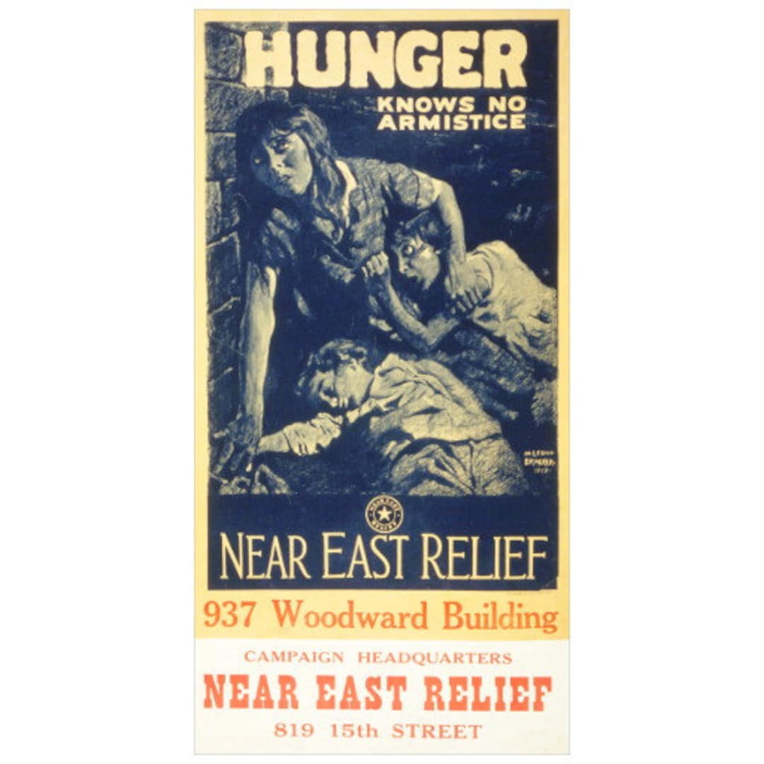 Hunger Knows No Armistice War Relief Poster FRIDGE MAGNET, 1919 Relief ...