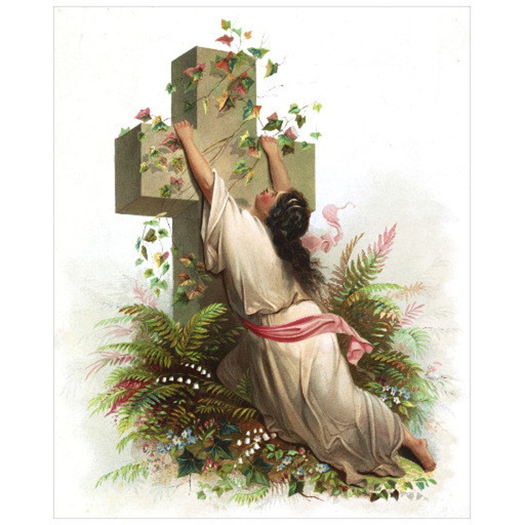 Rock of Ages FRIDGE MAGNET, 1873 Cross Religious Spirituality ...