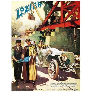 Lozier Motor Advertising Poster FRIDGE MAGNET, Automobile Man of ...