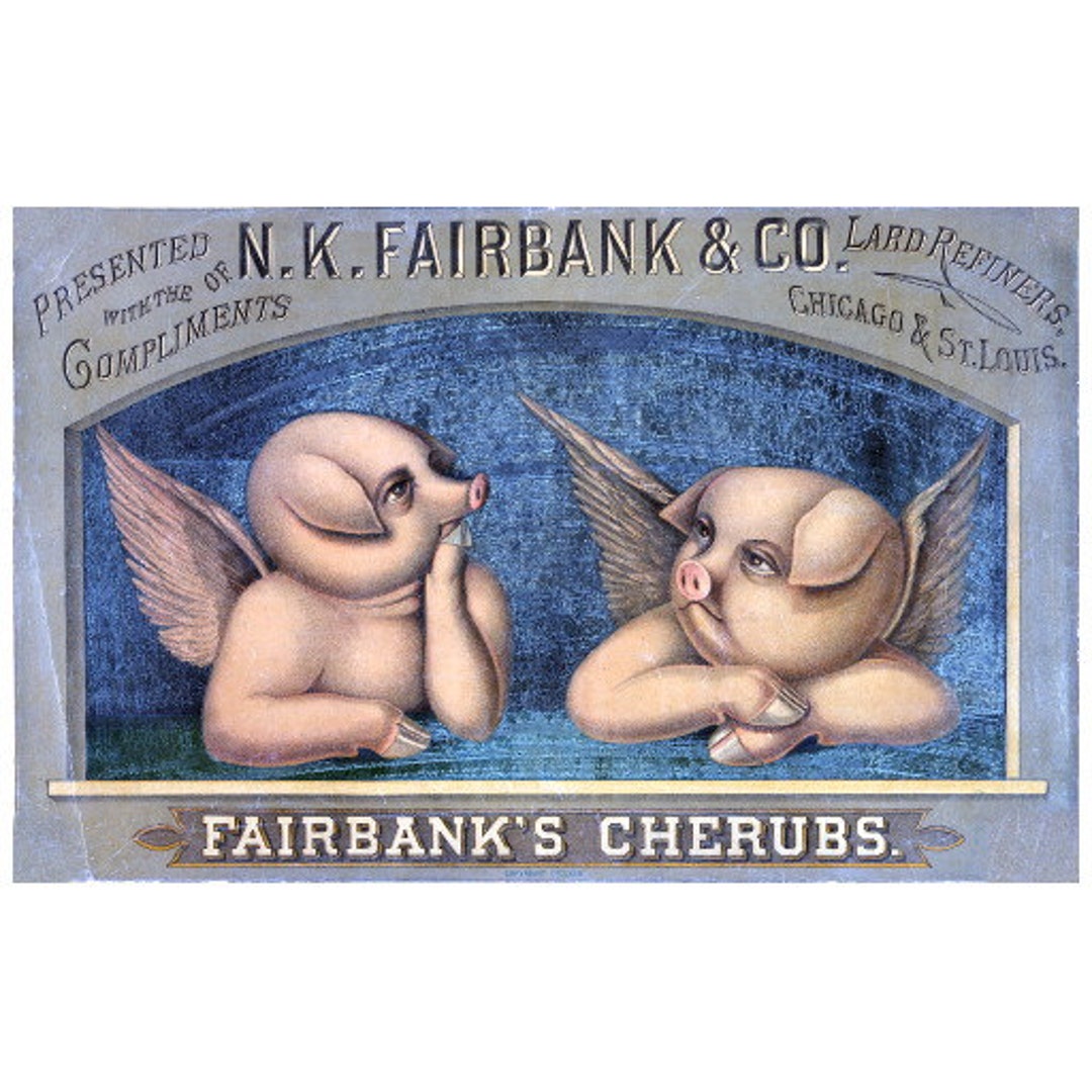 Fairbank's Cherubs Ad Poster FRIDGE MAGNET, 1890 Advertising Angelic ...