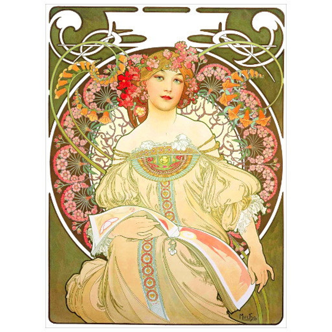 La Belle Epoque Advertising Poster FRIDGE MAGNET, 1897 Alphonse Mucha ...