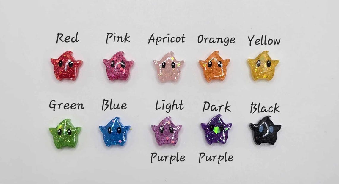 Small Super Mario Inspired Luma Star Stud Earrings - Etsy