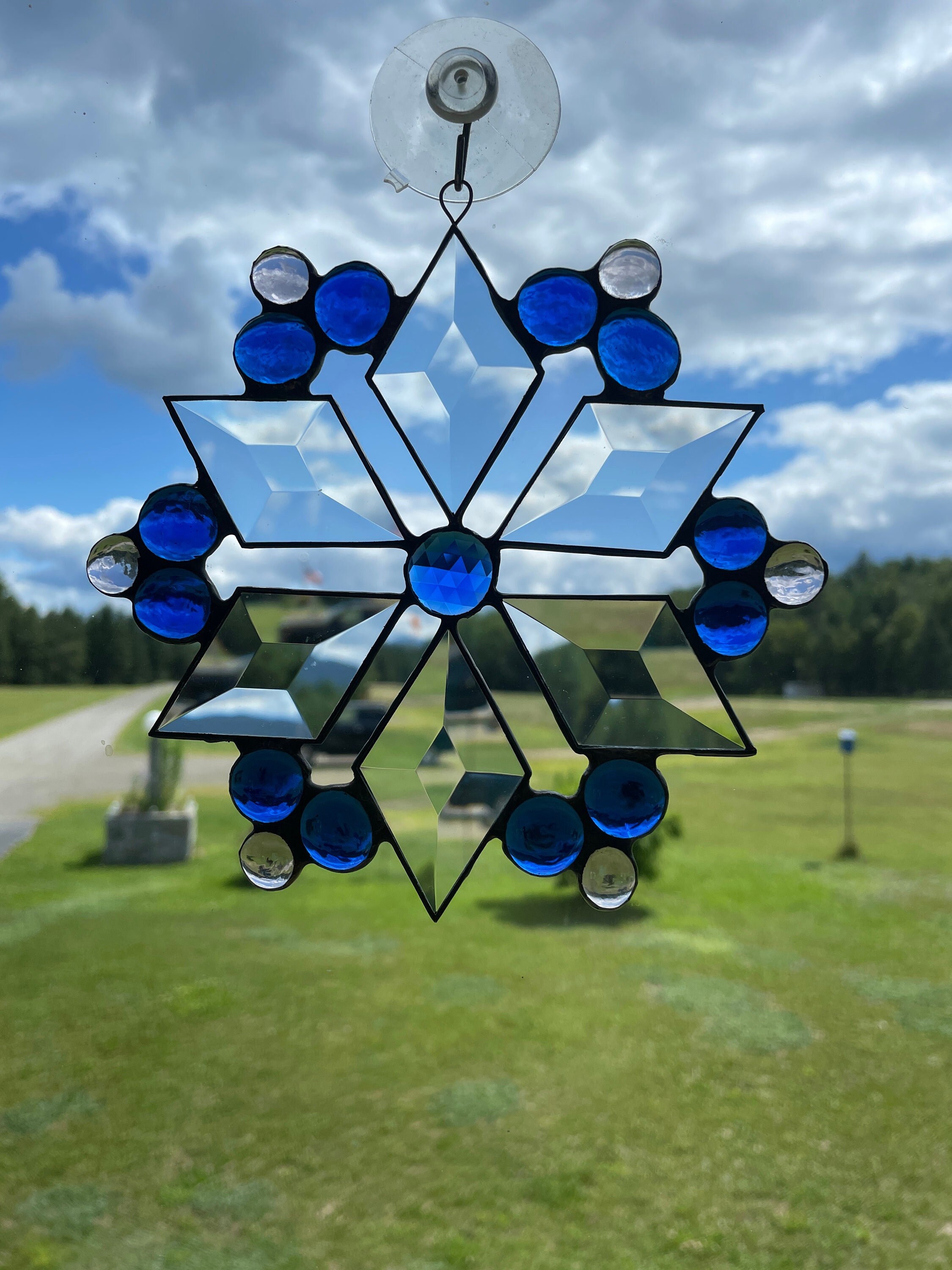 Bevels N' Blobs Snowflakes in Stained Glass - Etsy