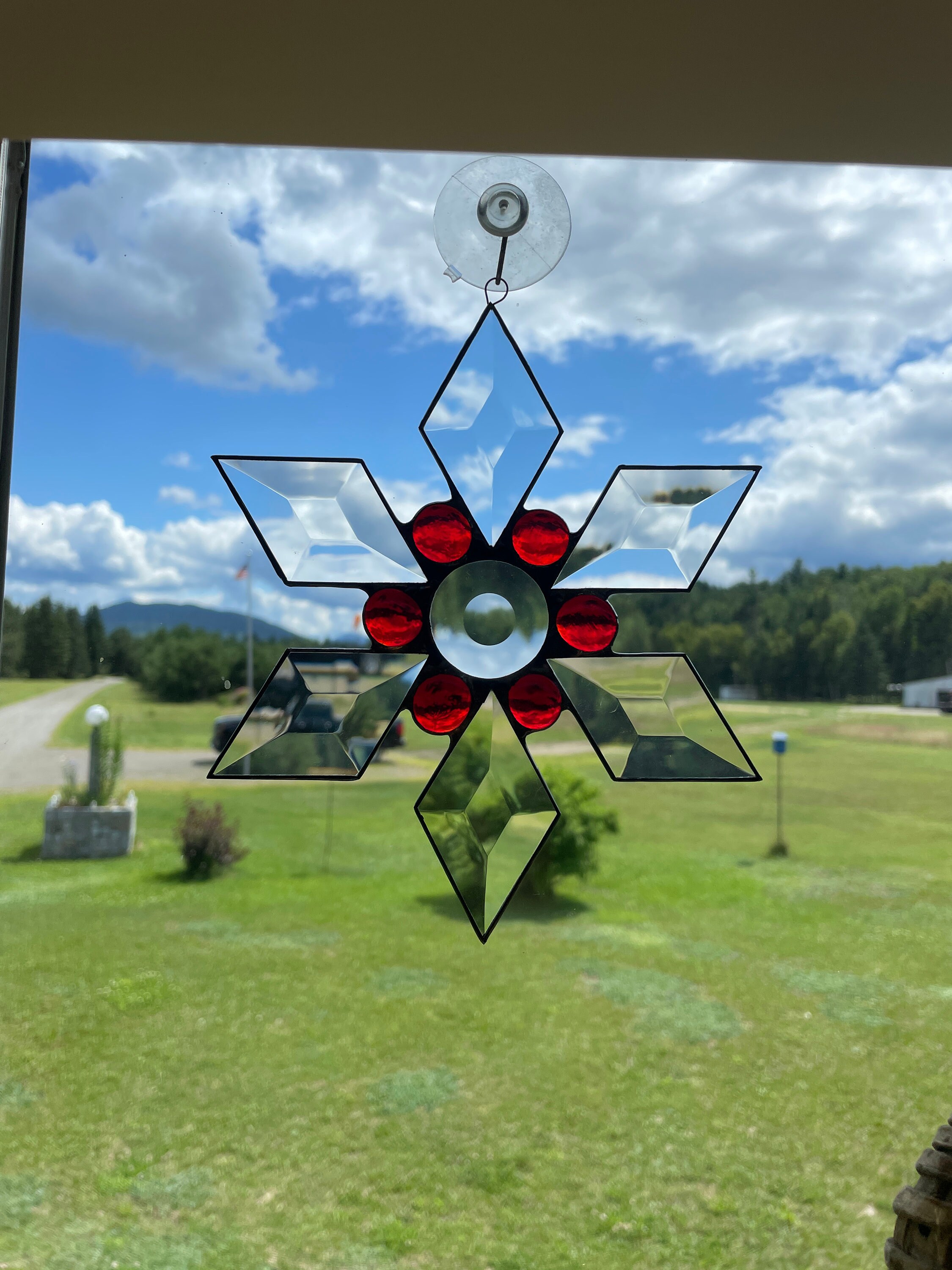 Bevels N' Blobs Snowflakes in Stained Glass - Etsy