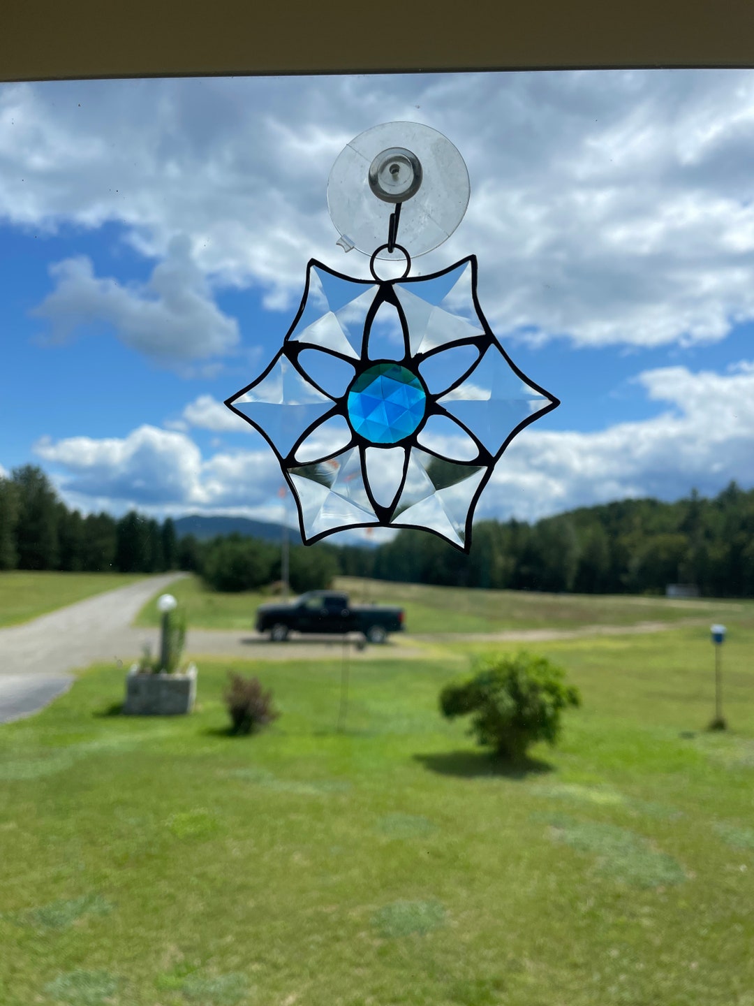 Beveled Stained Glass Snowflakes - Etsy