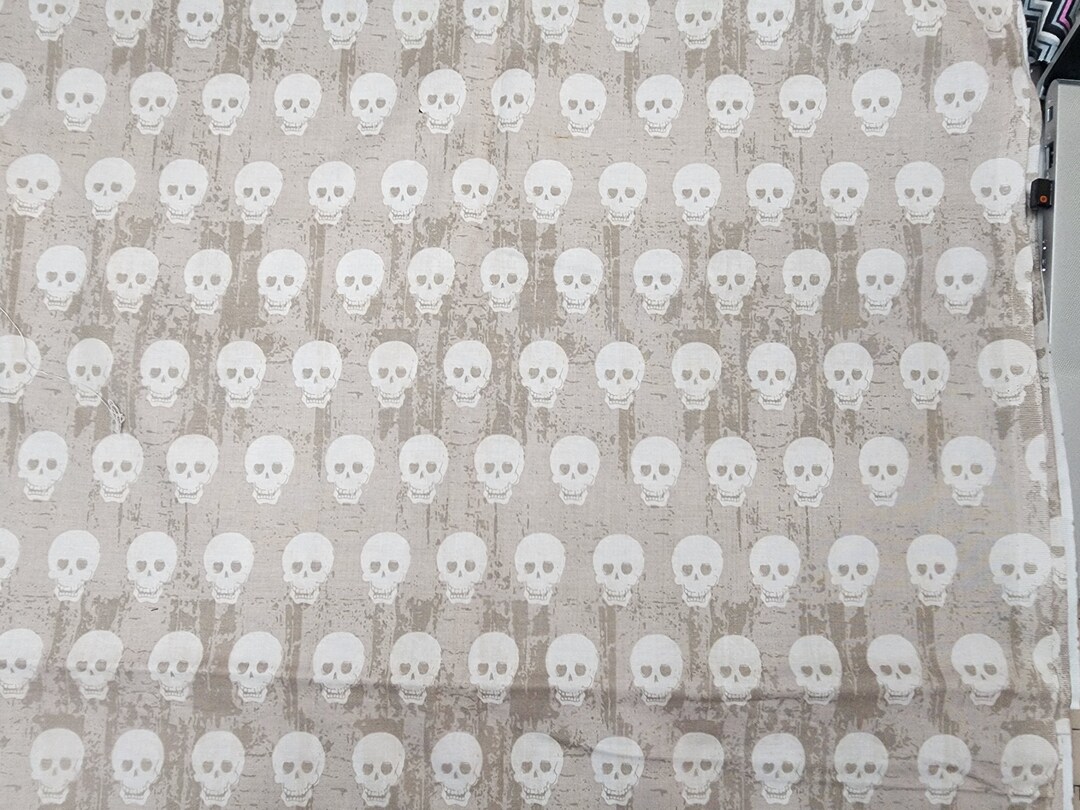 Riley Black Skulls 2013 Tan Background, Halloween, Sold by the Fat ...