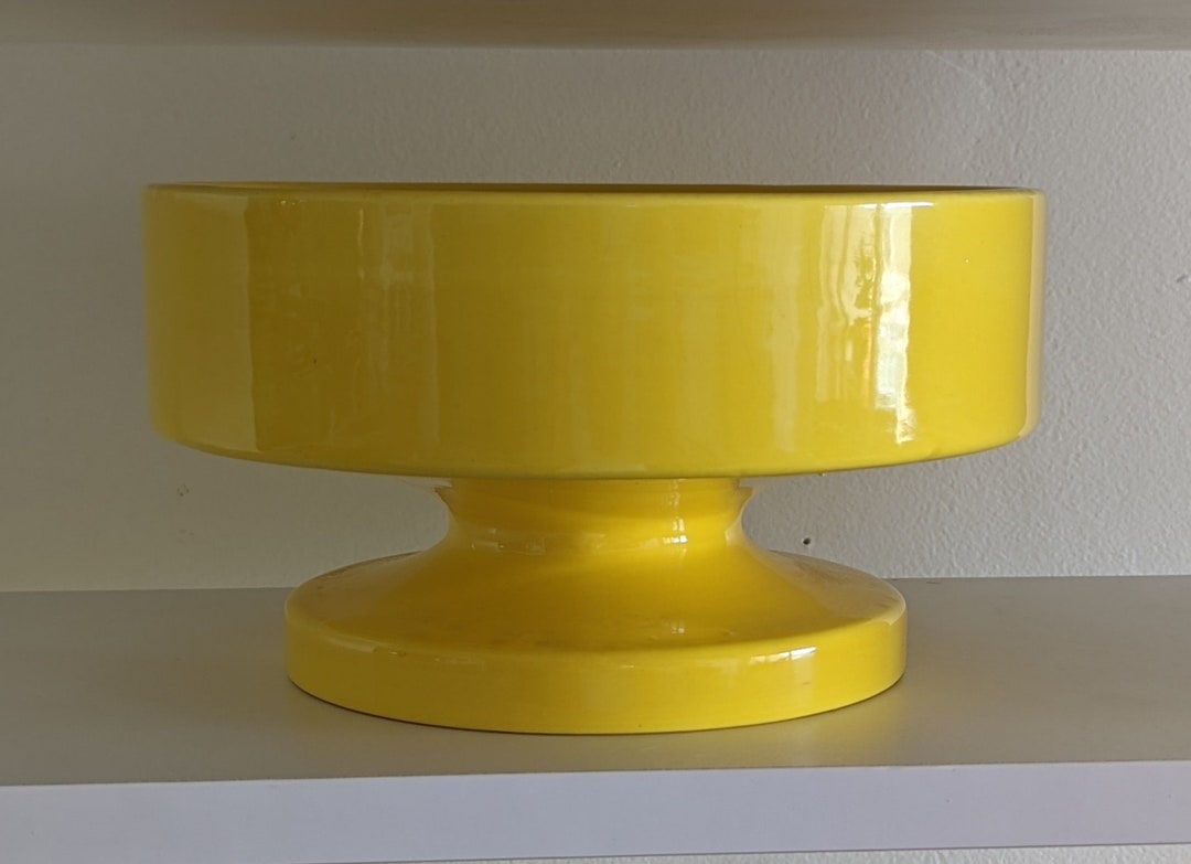 Rare Royal Haeger Solid Yellow Modern Pedestal Bowl by Alrun Guest - Etsy