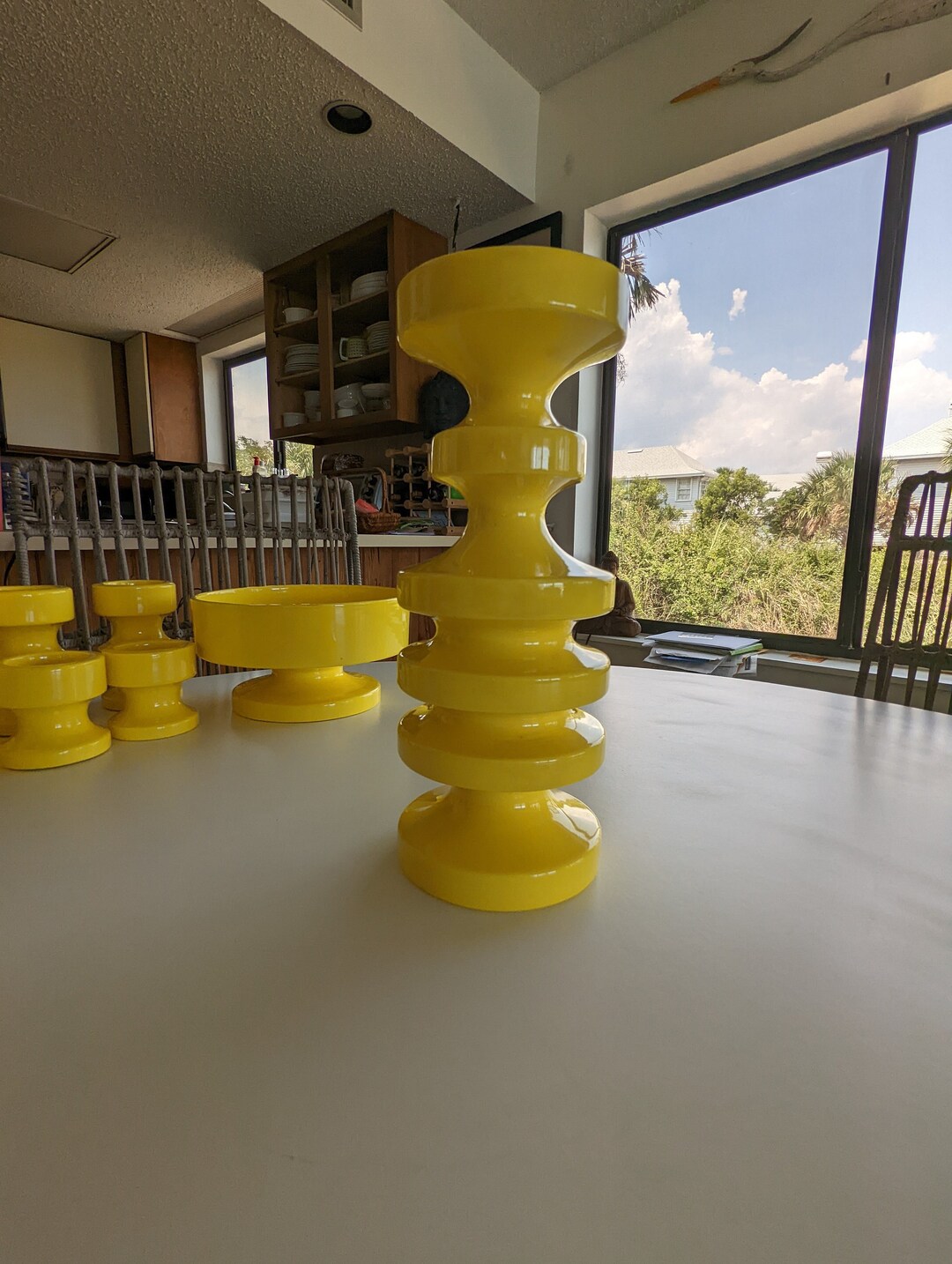 Rare Royal Haeger Solid Yellow Modern Cylindrical Tall Vase by Alrun ...