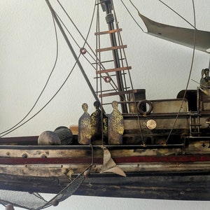 Vintage C Jere Wall Fishing Boat Sculpture Signed - Etsy