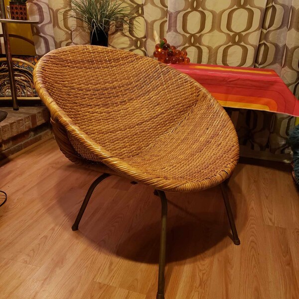 Vintage Rattan Chair - Etsy
